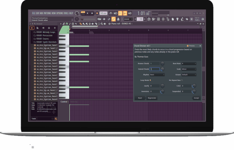 Chord Diviner - Free Chord Writing Tool for FL Studio
